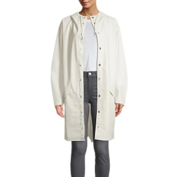 Rains | Jackets & Coats | Nwt Rains Long Hooded Raincoat Largexlarge ...